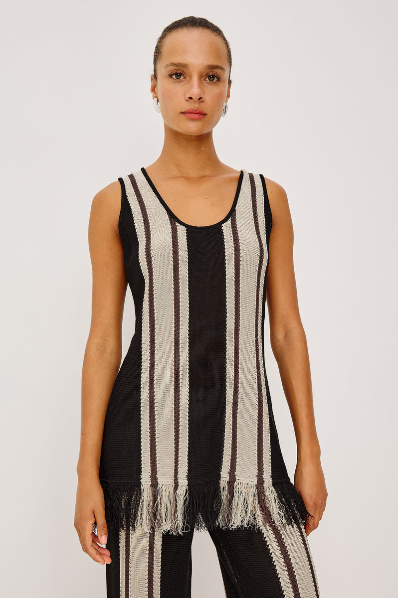 MARTINA TOP - ESPRESSO STRIPE – Rails Canada