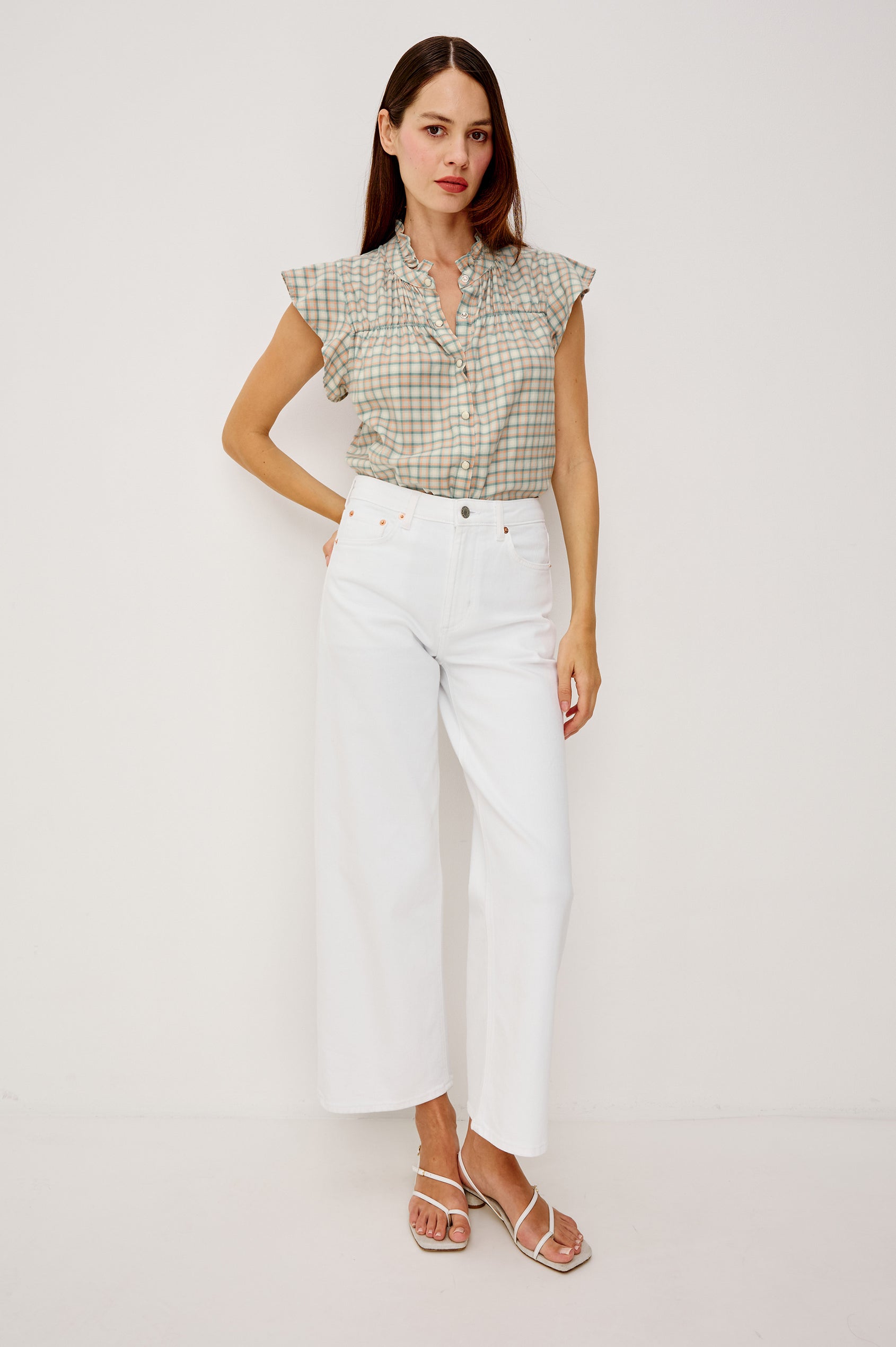 RUTHIE TOP - JULEP MINT CHECK – Rails Canada